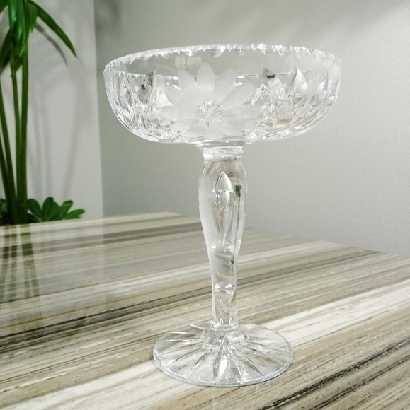 Libbey | Dining | American Brilliant Cut Clear Glass Compote | Poshmark